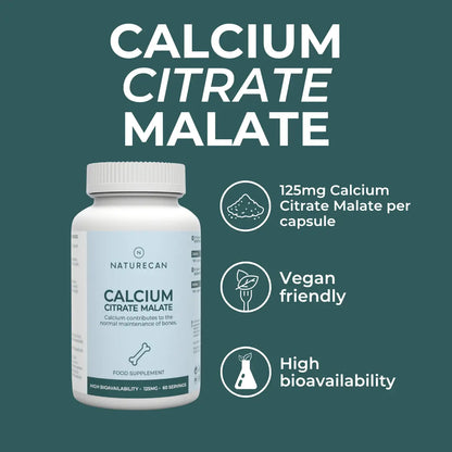 Calcium Citrate Malate | High-Absorption Vegan Formula | Naturecan