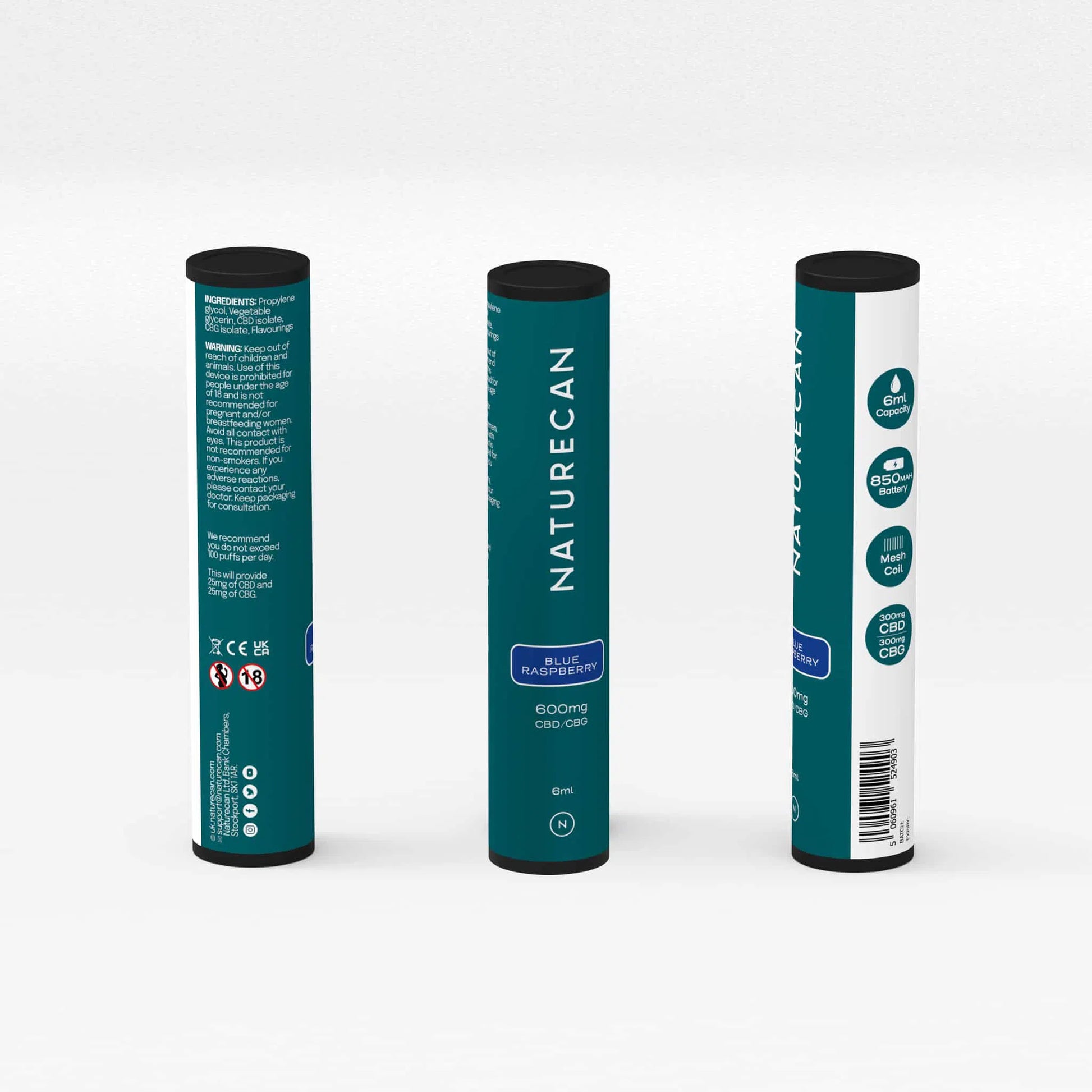 Buy CBG/CBD Disposable Vape | 1200 Puffs | Naturecan Ireland